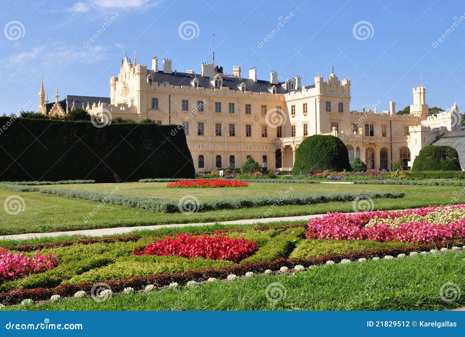 Castle Lednice, stock photo. Image of lednice, yellow - 21829512