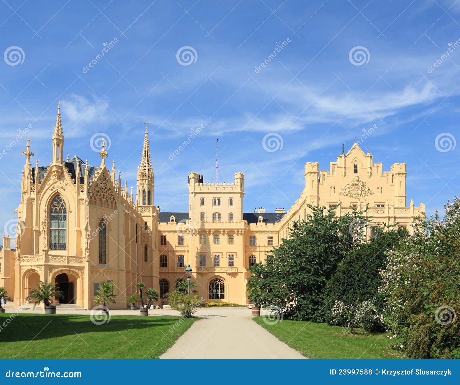 Castle Lednice stock photo. Image of castle, sights, attraction - 23997588