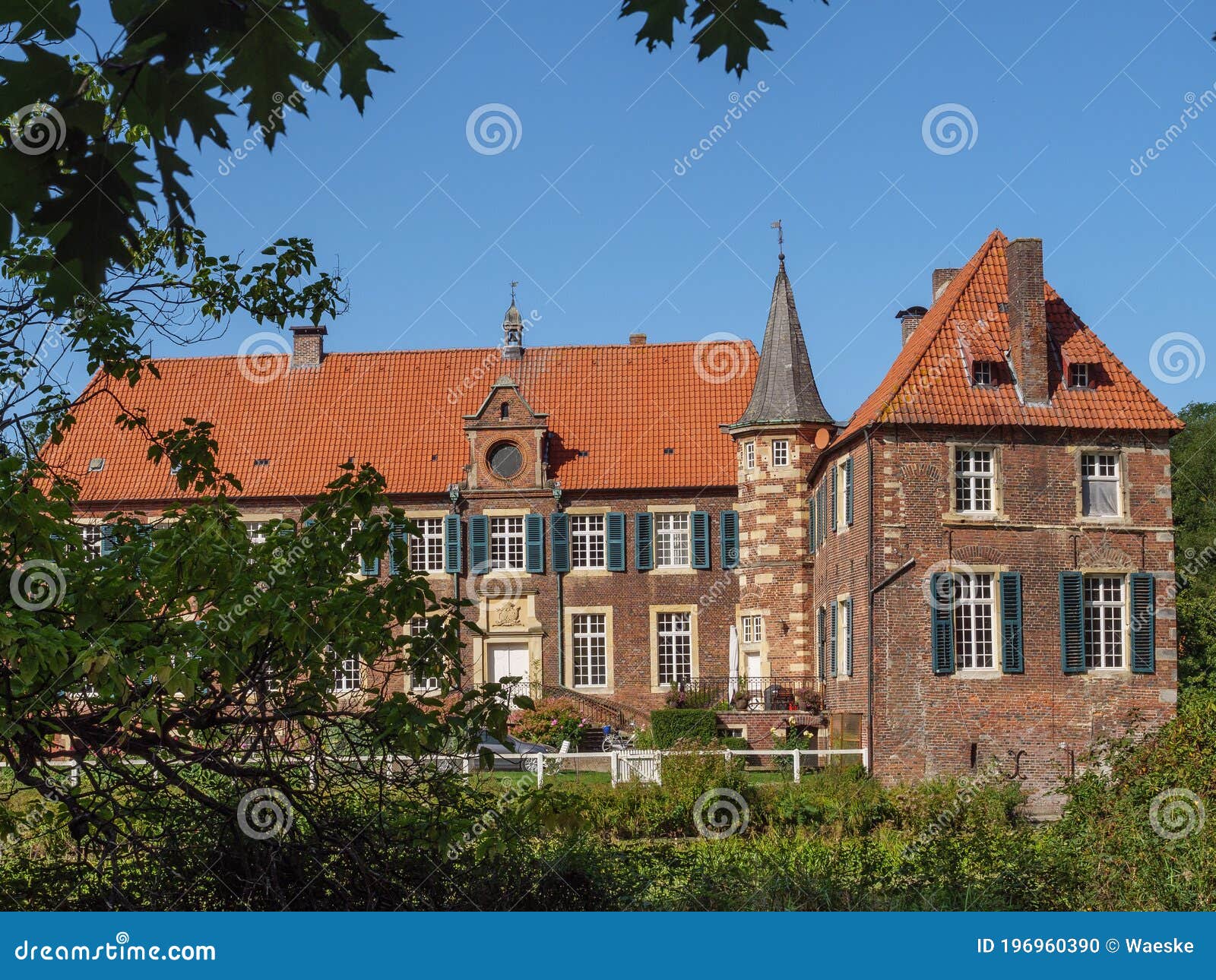 Castle in the Forest of Legden Stock Photo - Image of hiking, mill ...