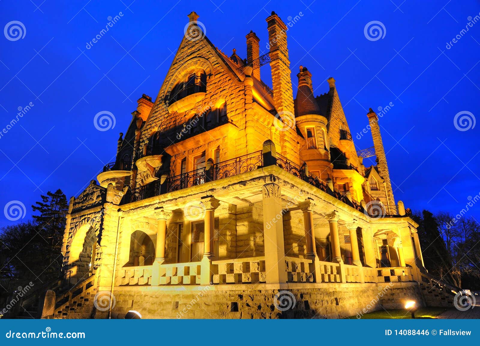 Castle lighting stock photo. Image of lighting, exterior - 14088446