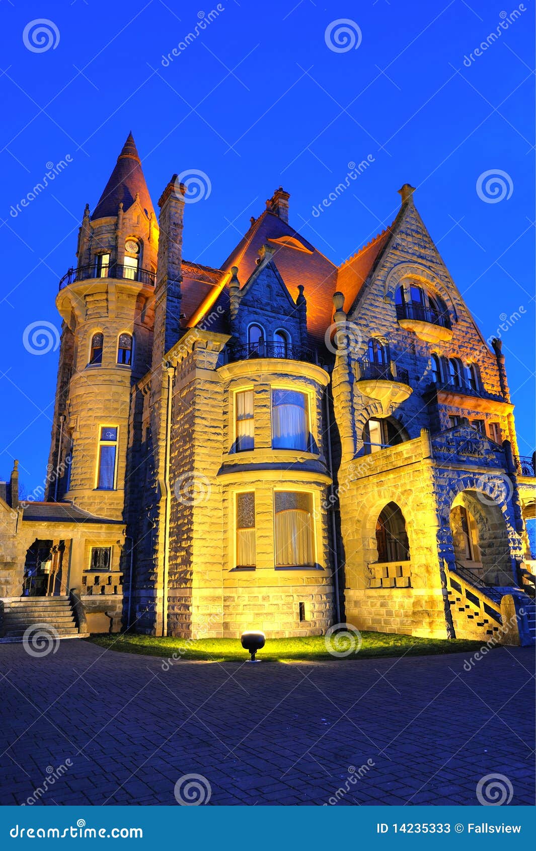 Castle lighting stock image. Image of downtown, lights - 14235333