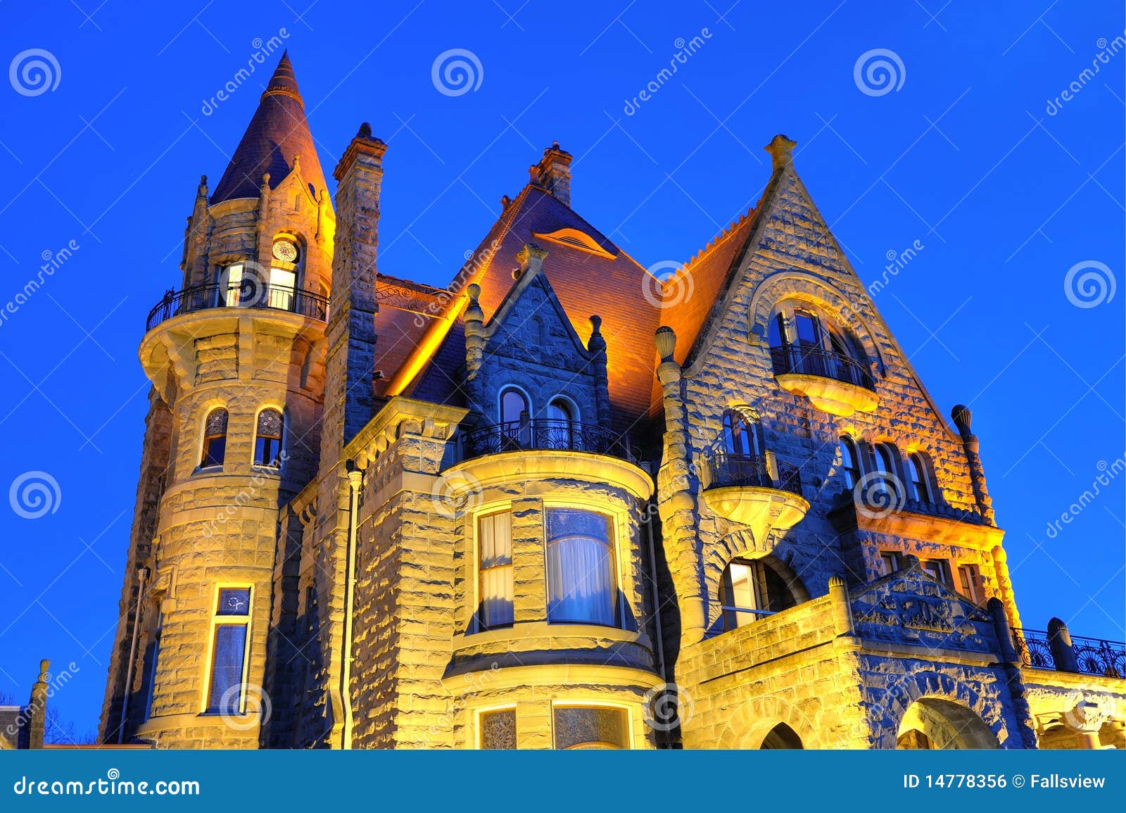 Castle lighting stock photo. Image of roof, illumination - 14778356