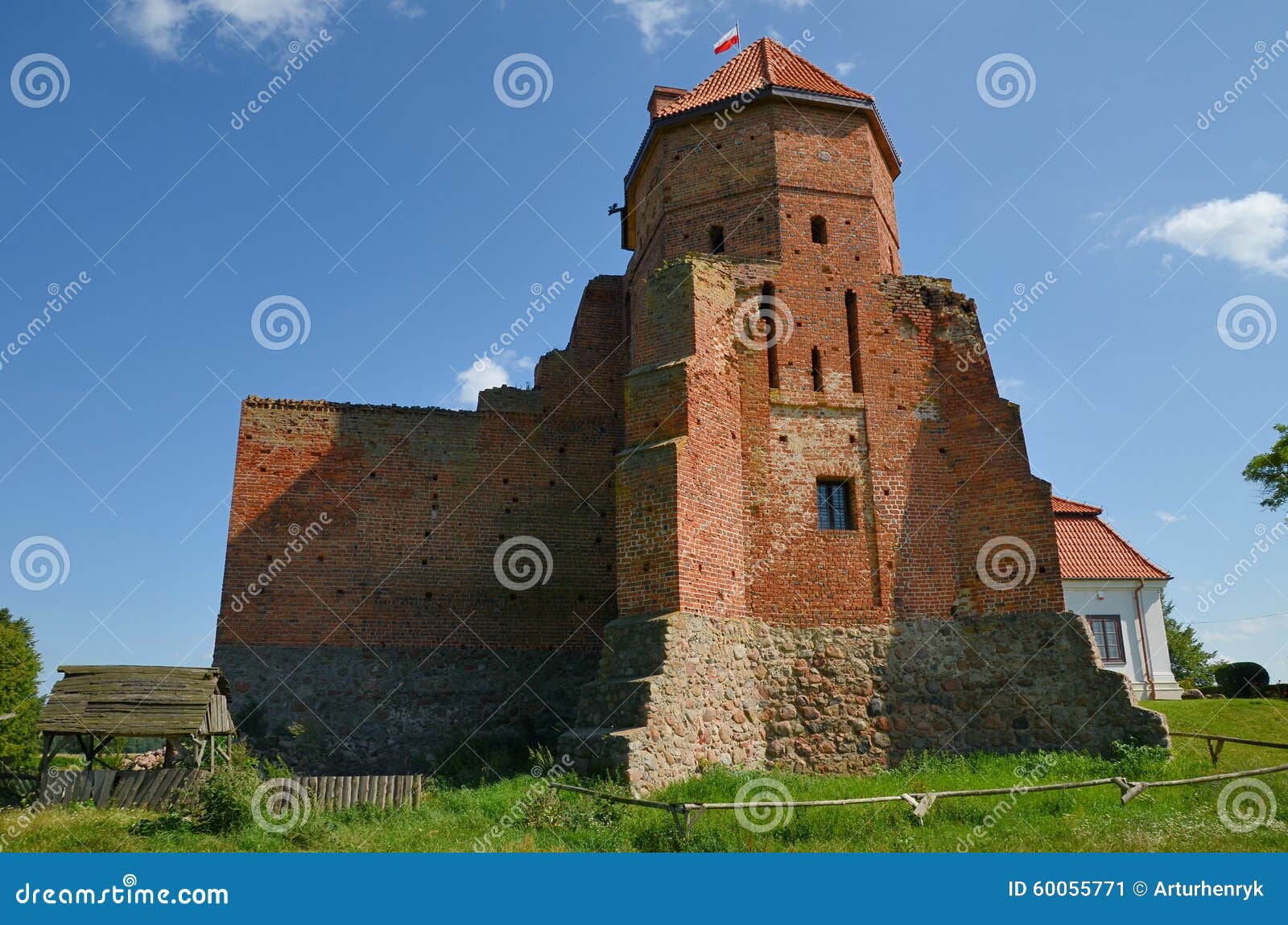 Castle in Liw, Poland stock image. Image of poland, brick - 60055771