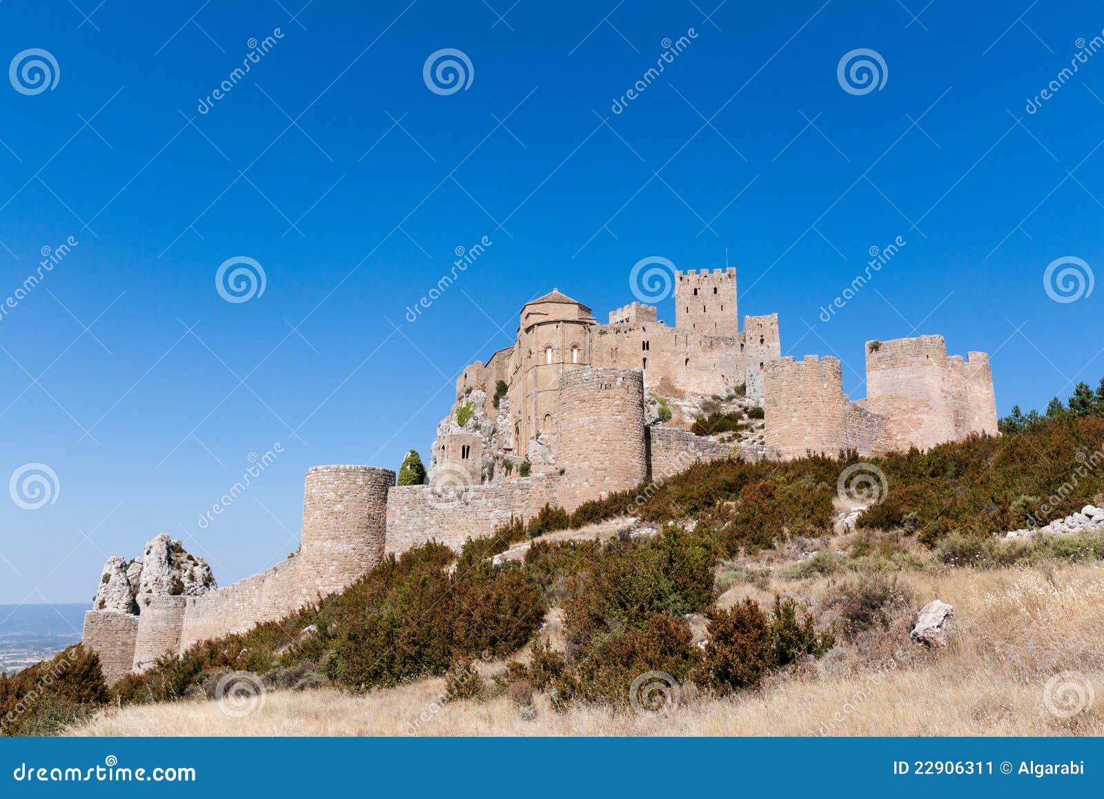 The castle of Loarre stock image. Image of arag, landmark - 22906311