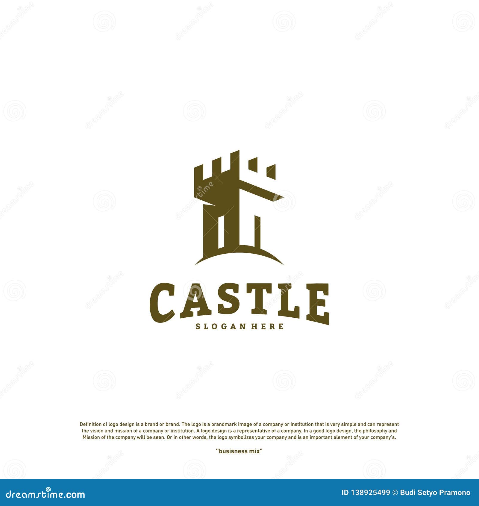 Castle Logo Design Concept Vector. Castle Tower Logo Template Vector ...