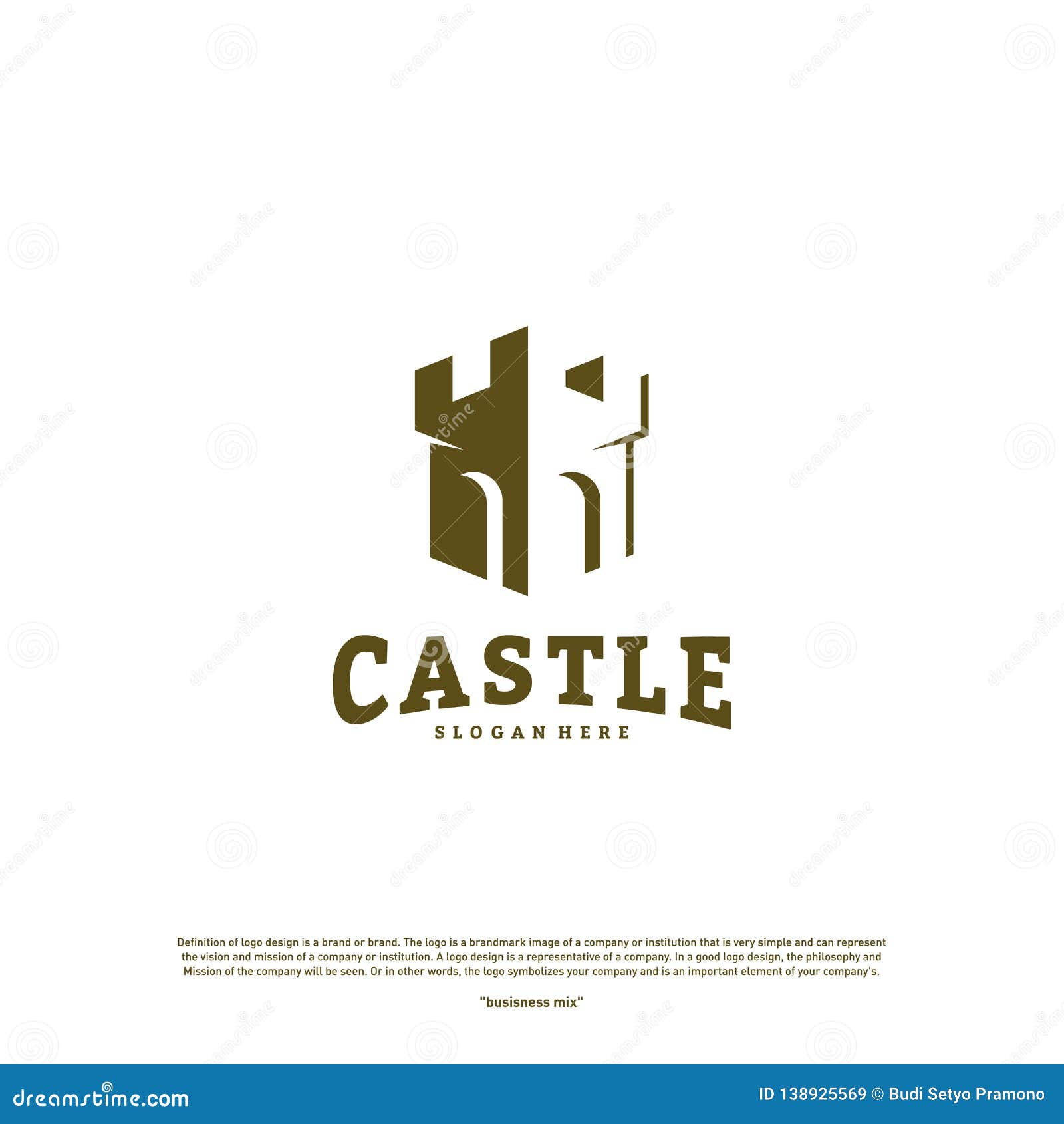 Castle Logo Design Concept Vector. Castle Tower Logo Template Vector ...