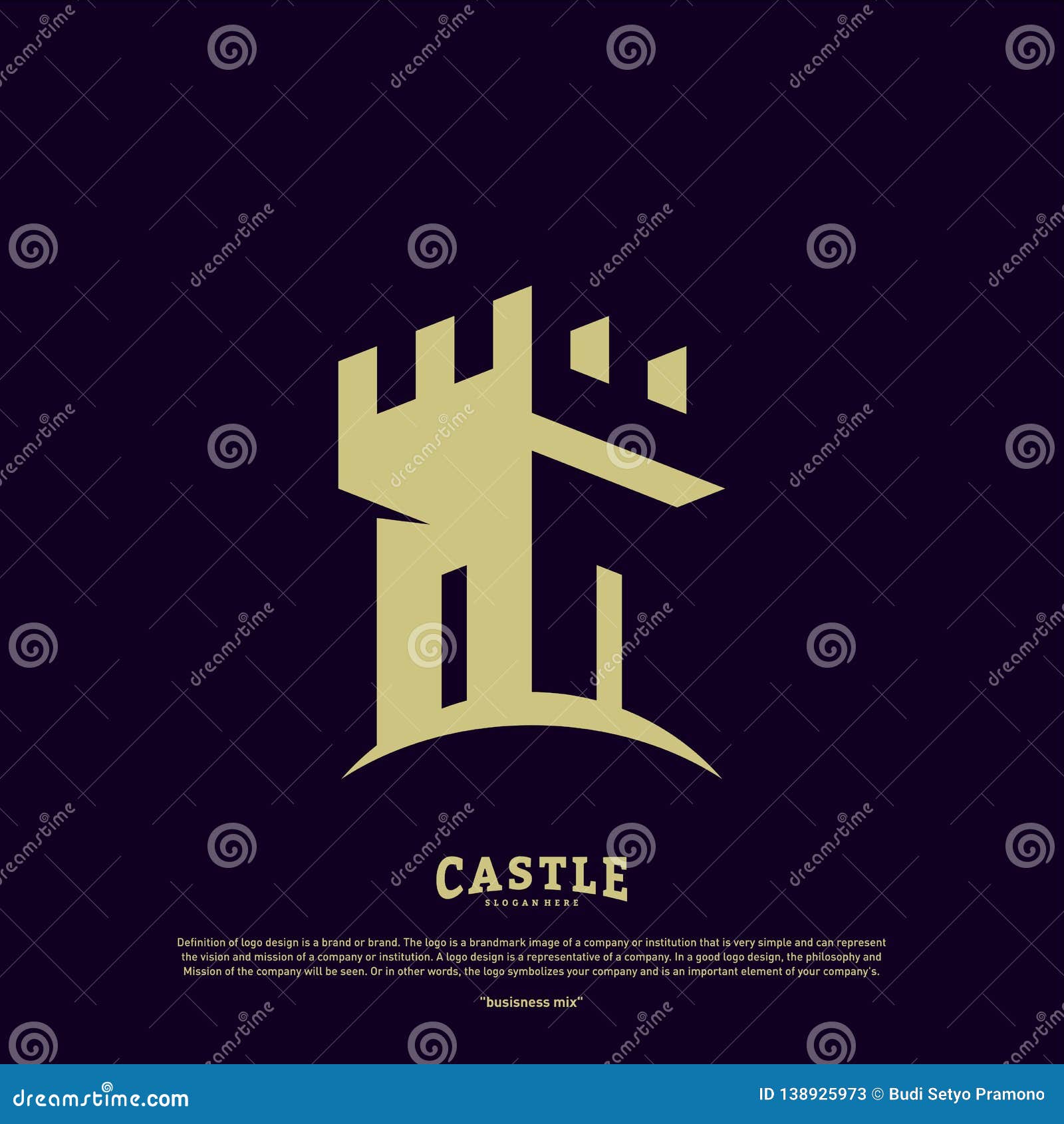 Castle Logo Design Concept Vector. Castle Tower Logo Template Vector ...