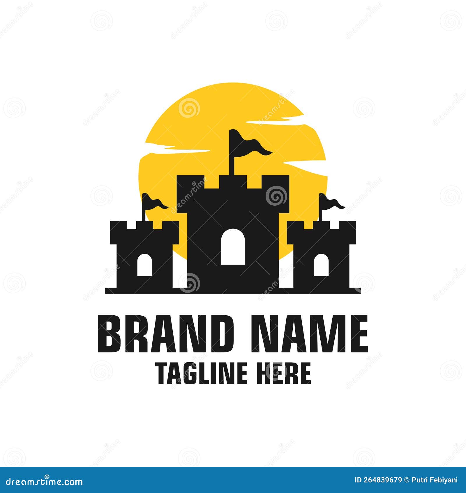 Castle Logo Design stock vector. Illustration of banner - 264839679