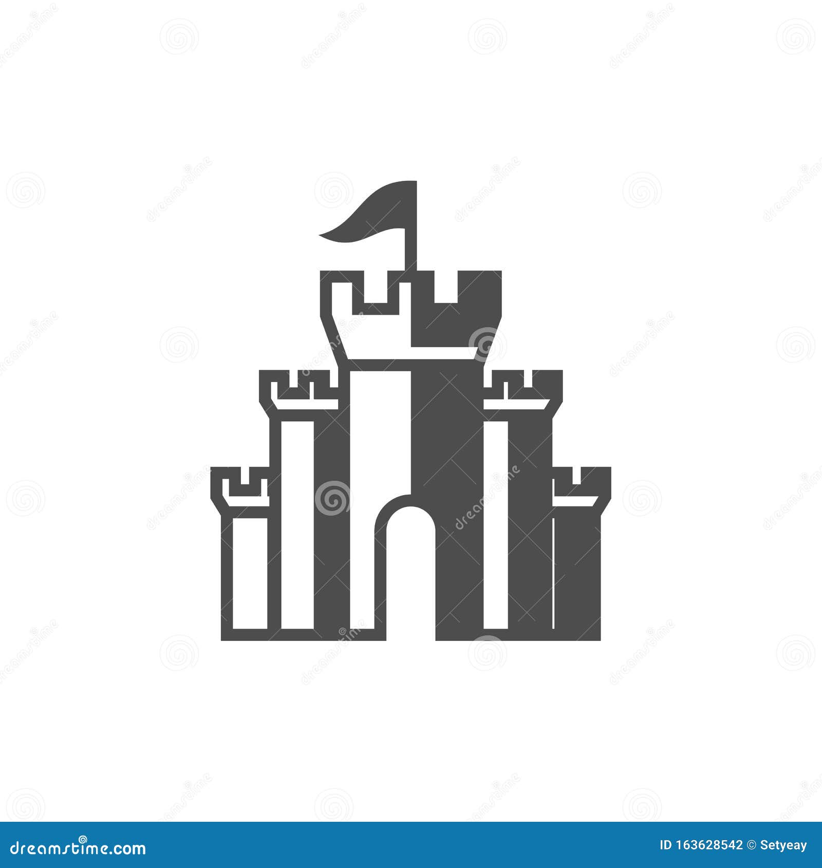 Castle Logo Design Vector Template. Abstract Stock Vector ...