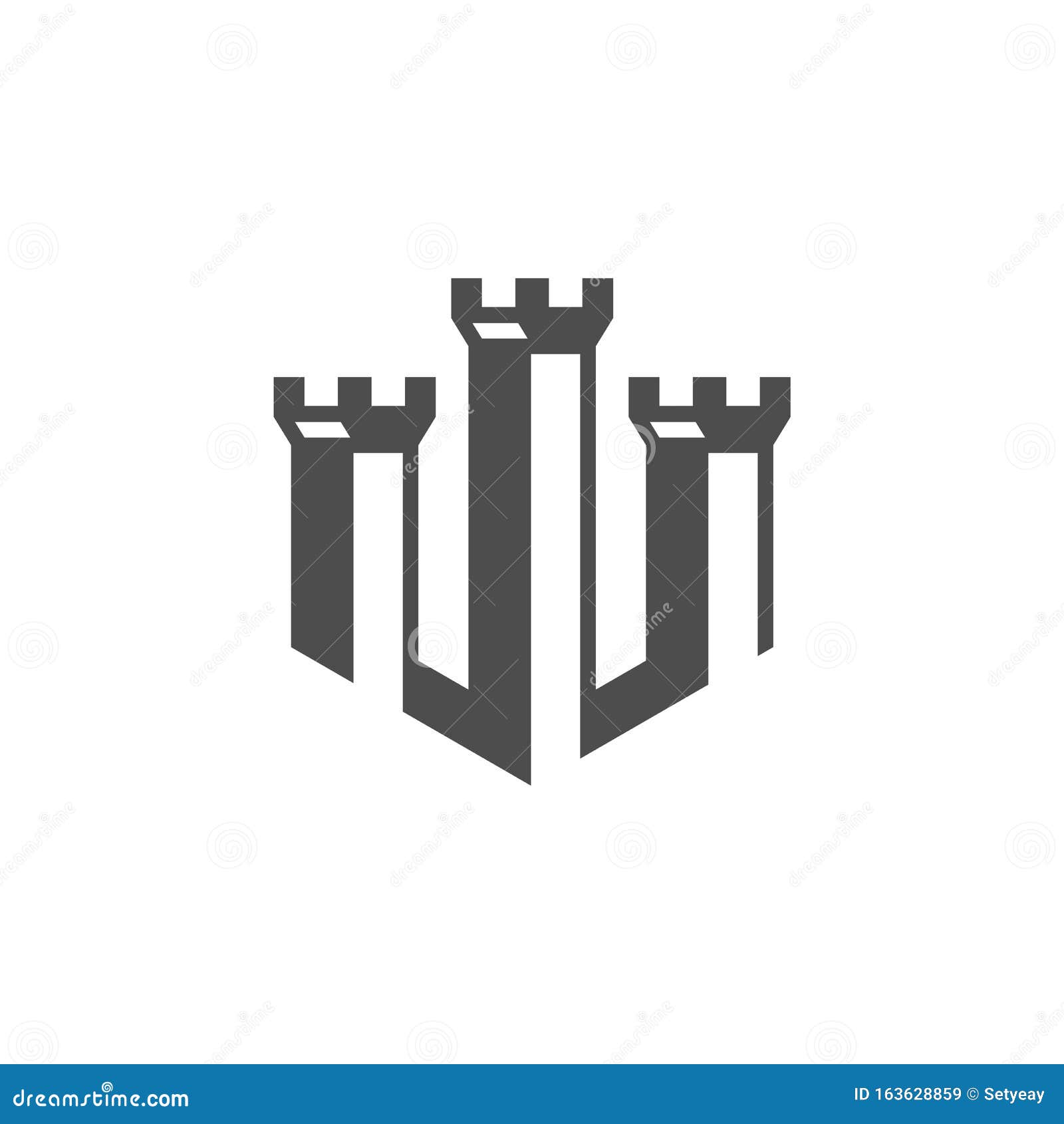 Castle Logo Design Vector Template. Abstract Stock Vector ...