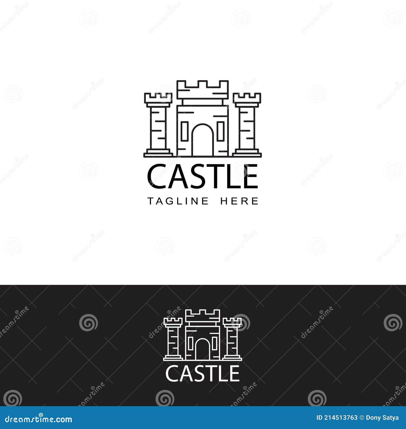 Castle Building Logo Design Vector Stock Vector - Illustration of chess ...