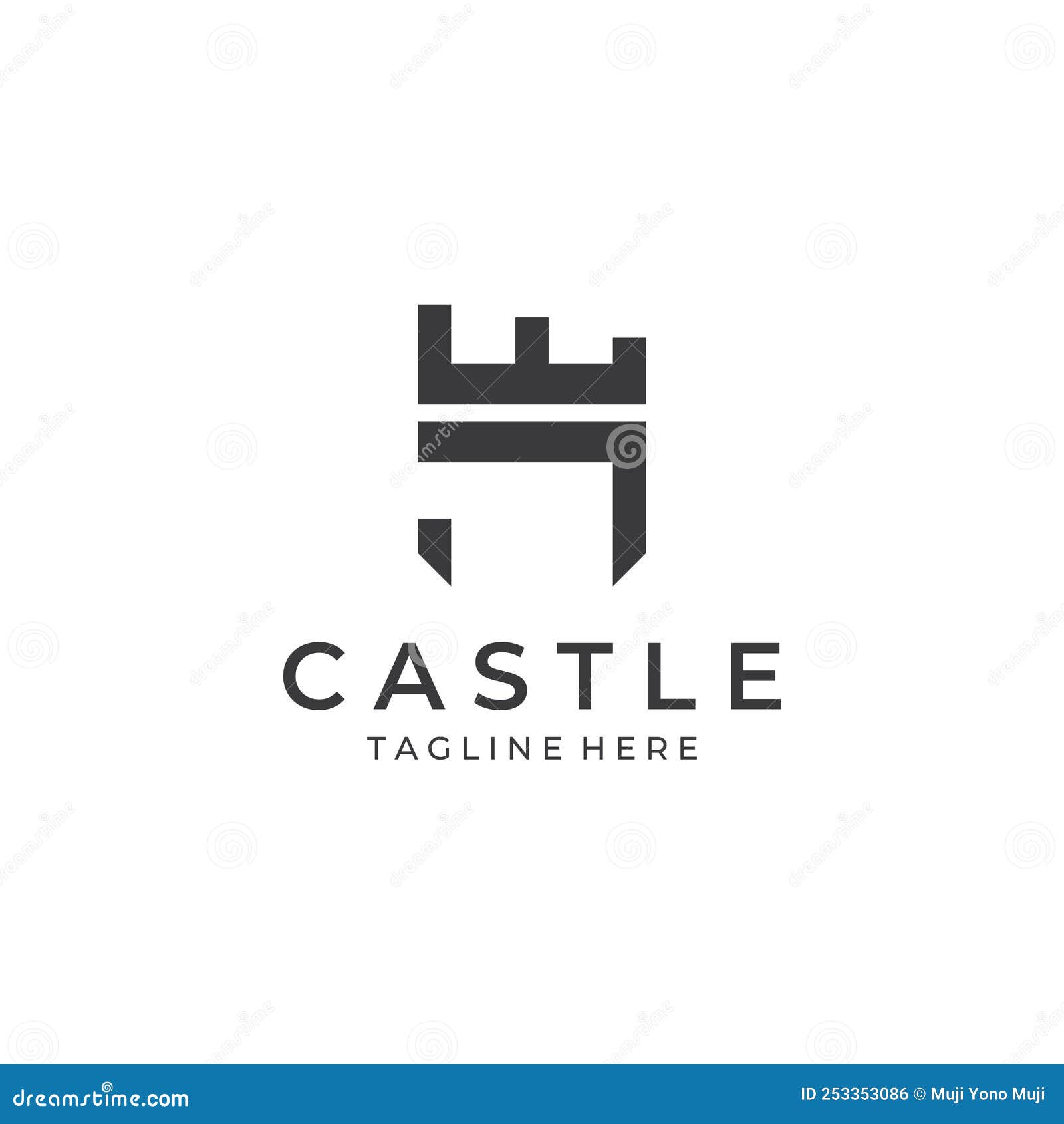 Castle Logo Silhouette, Castle Logo with Shield Combination Design ...