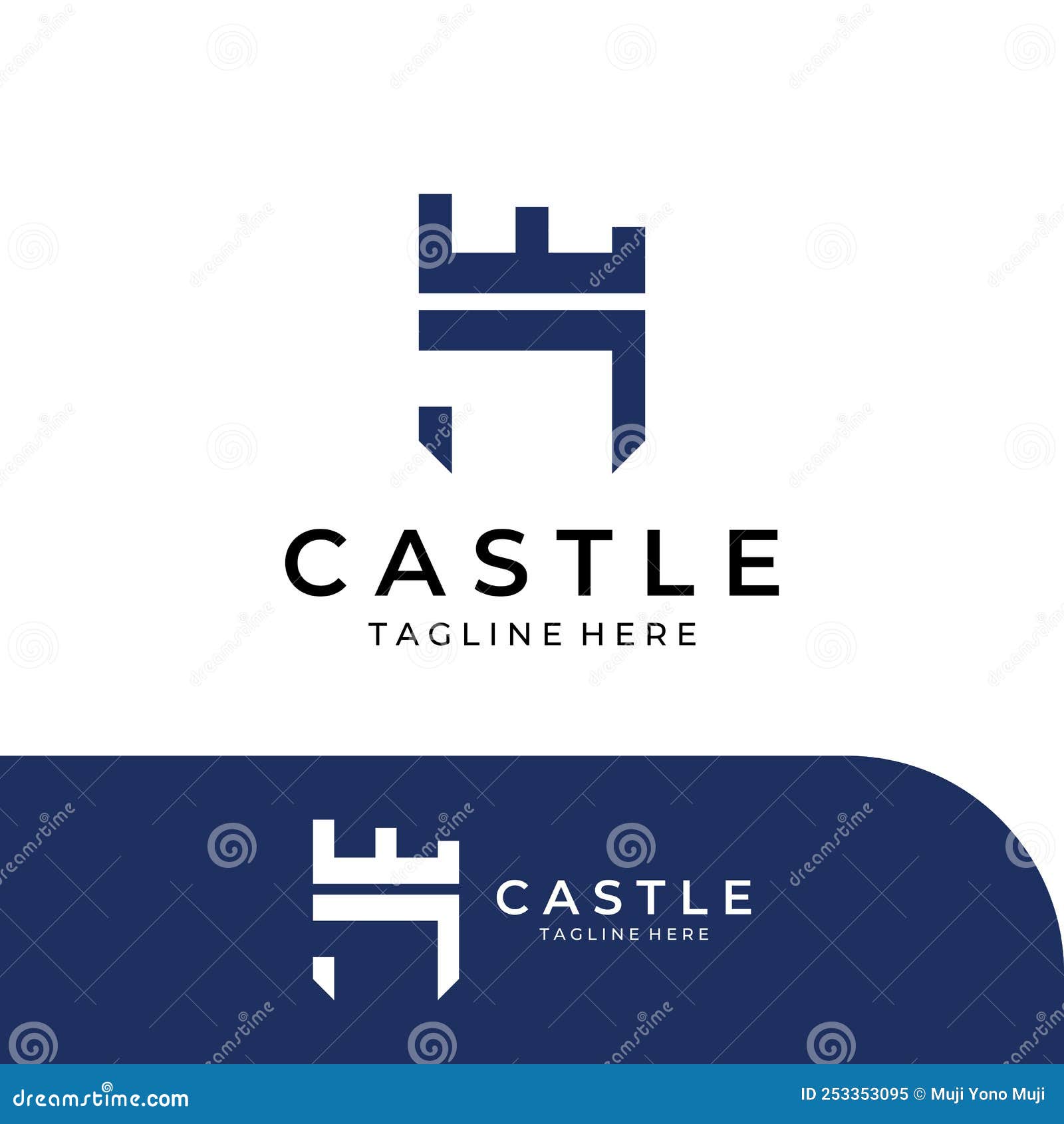 Castle Logo Silhouette, Castle Logo with Shield Combination Design ...
