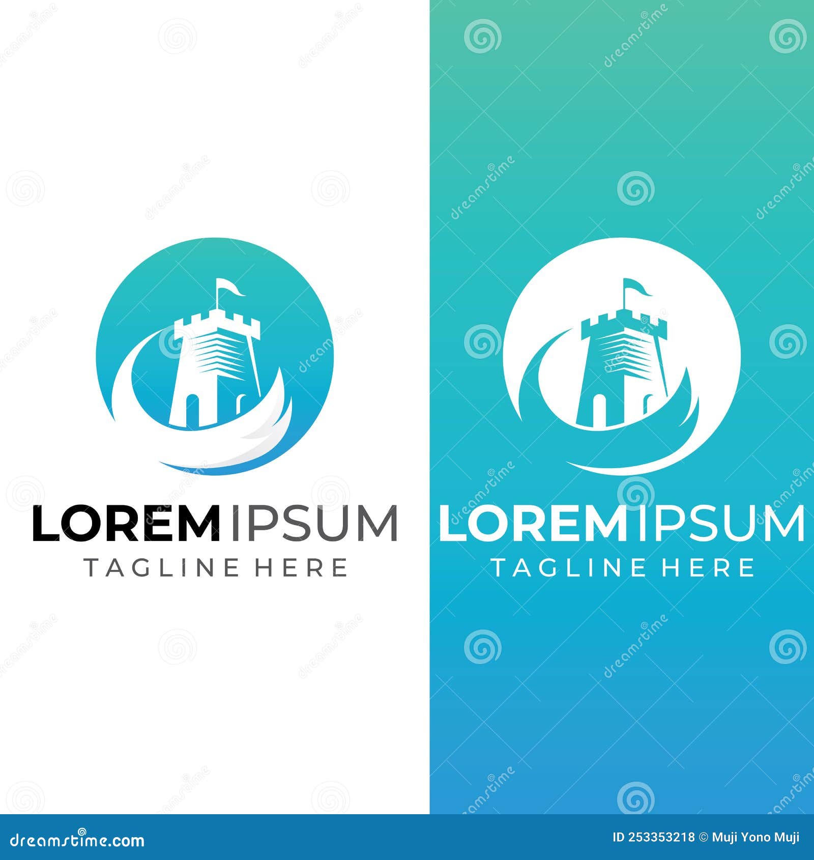 Castle Logo Silhouette, Castle Logo with Shield Combination Design ...