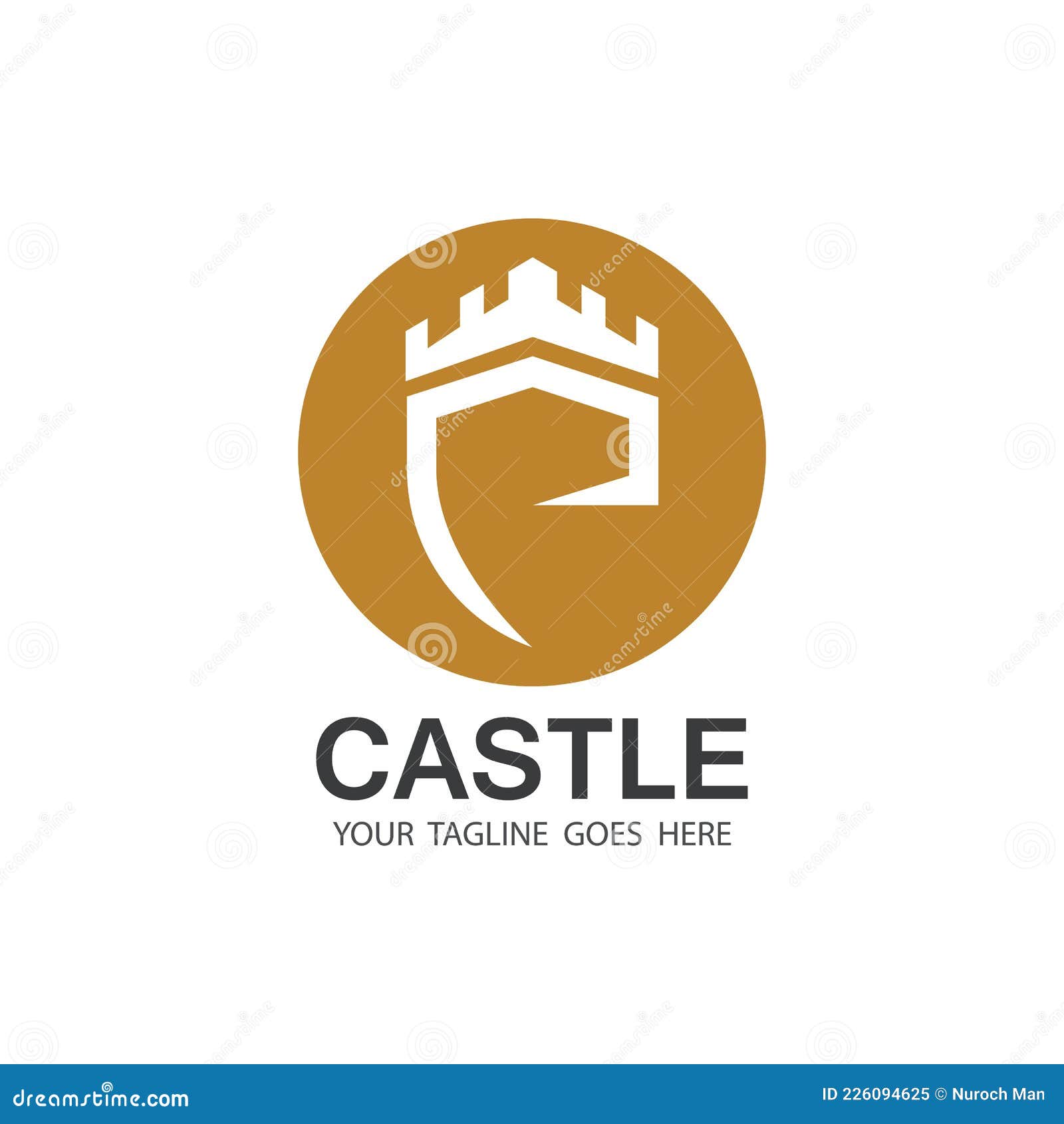 Castle Logo Symbol Vector Illustration Design Template. Stock Vector ...