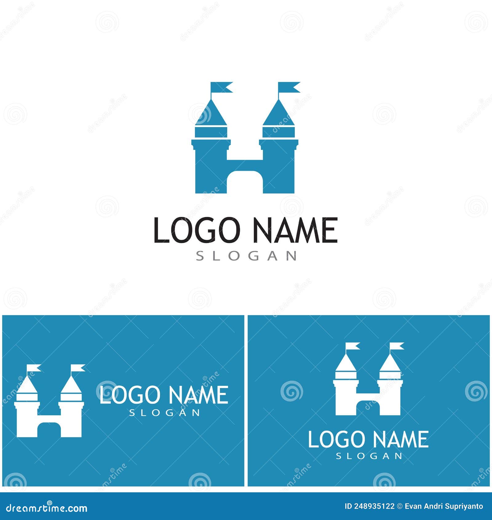 Castle Logo Template Vector Symbol Icon Design Stock Vector ...