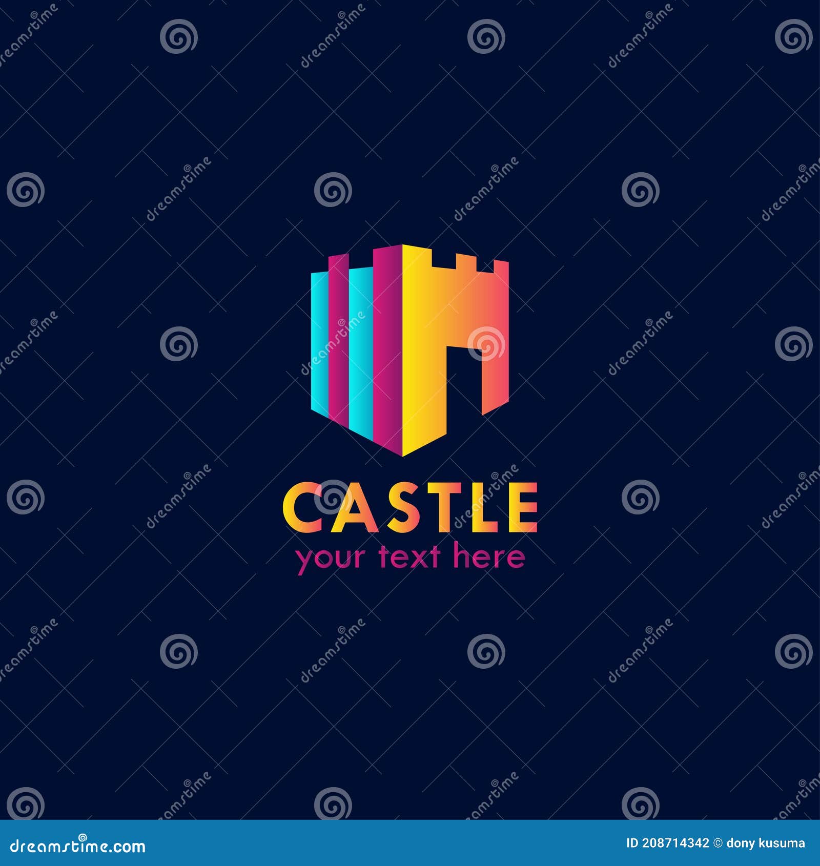 Castle Logo Vector Design for Banner Company and Brand Stock Vector ...