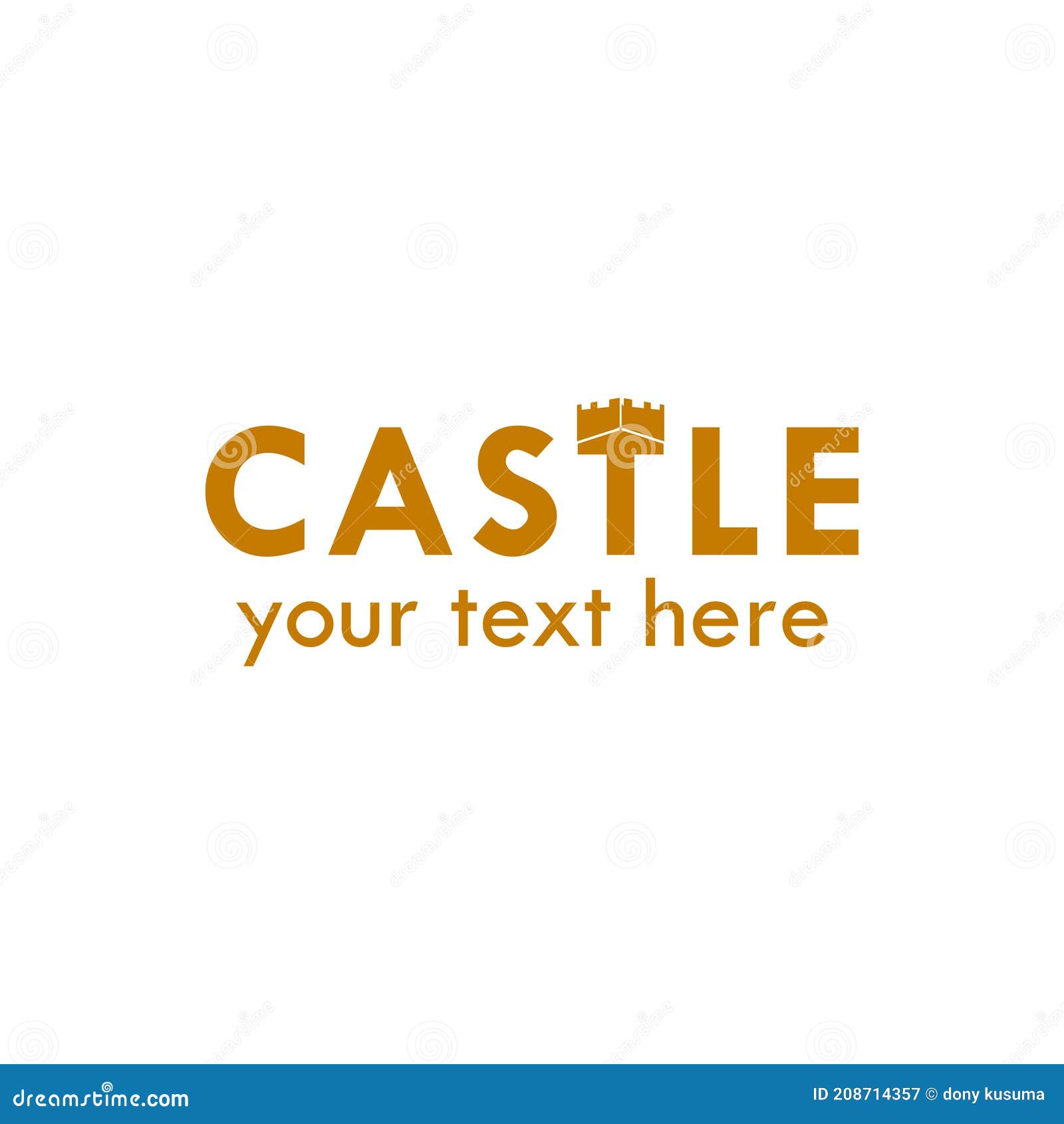 Castle Logo Vector Design for Banner Company and Brand Stock Vector ...