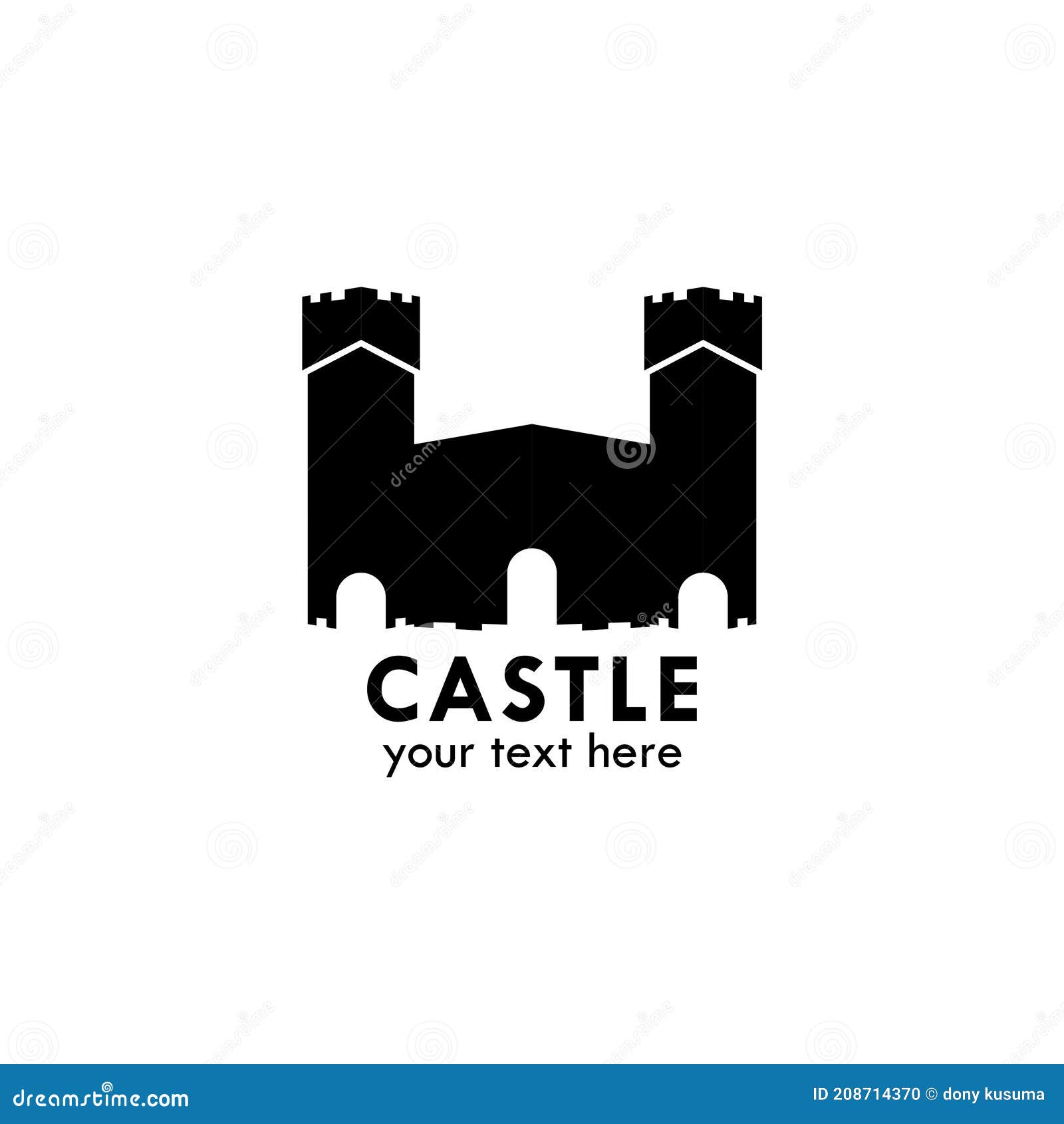 Castle Logo Vector Design for Banner Company and Brand Stock Vector ...