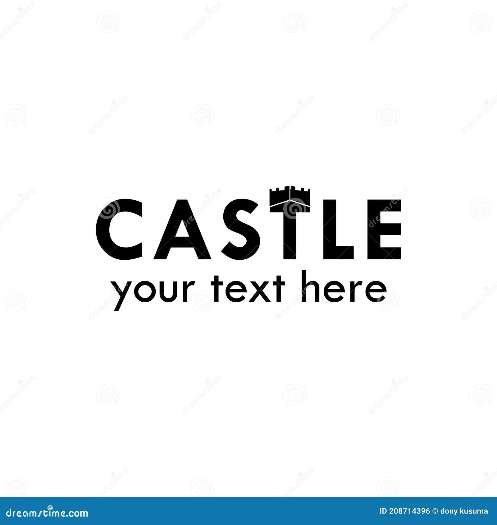 Castle Logo Vector Design for Banner Company and Brand Stock Vector ...