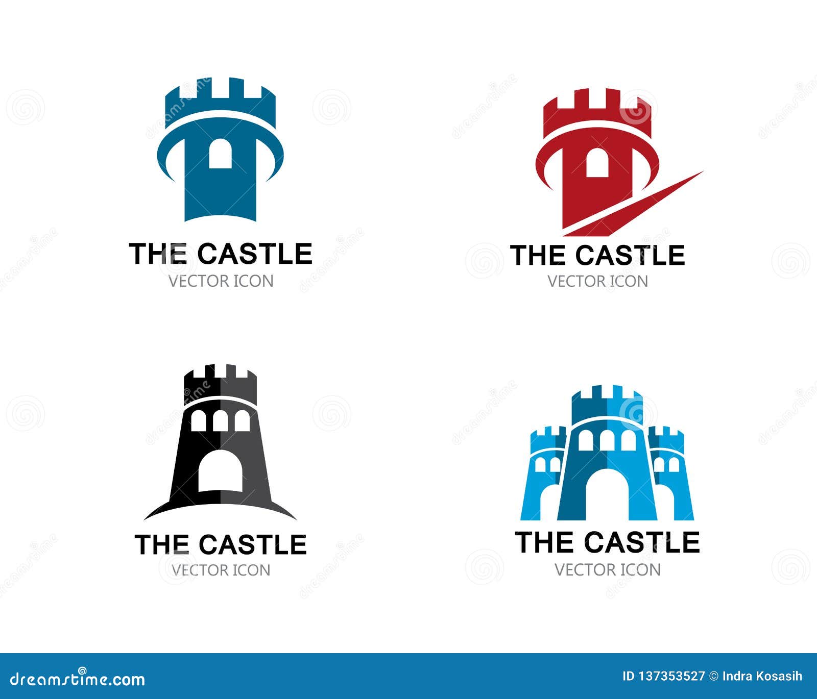 Castle Logo vector icon stock vector. Illustration of fort - 137353527
