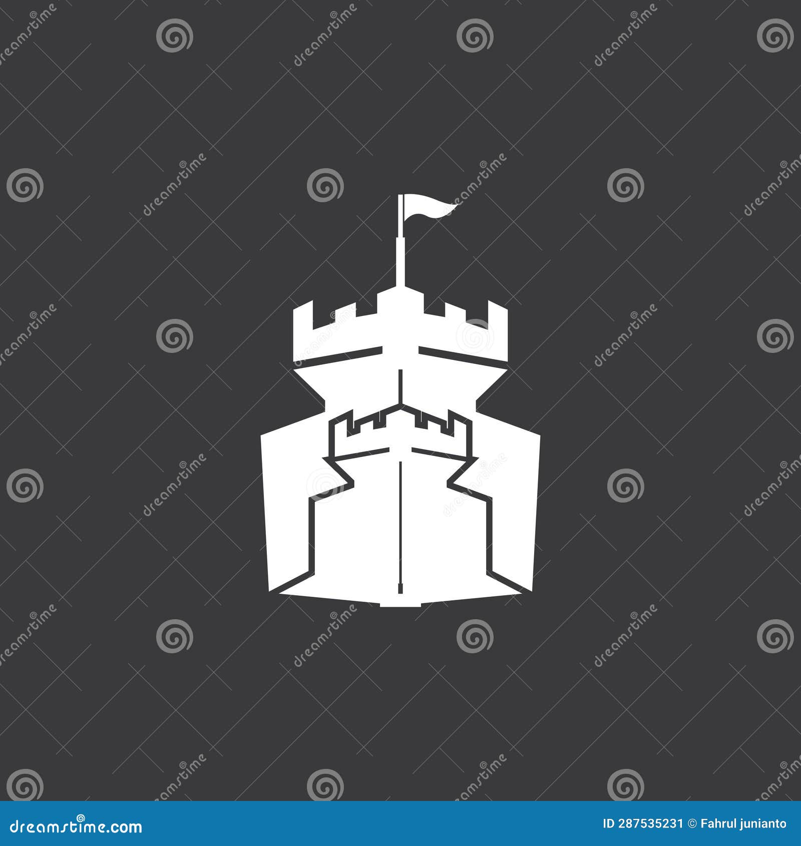 Castle Logo Vector Illustration Template Stock Illustration ...