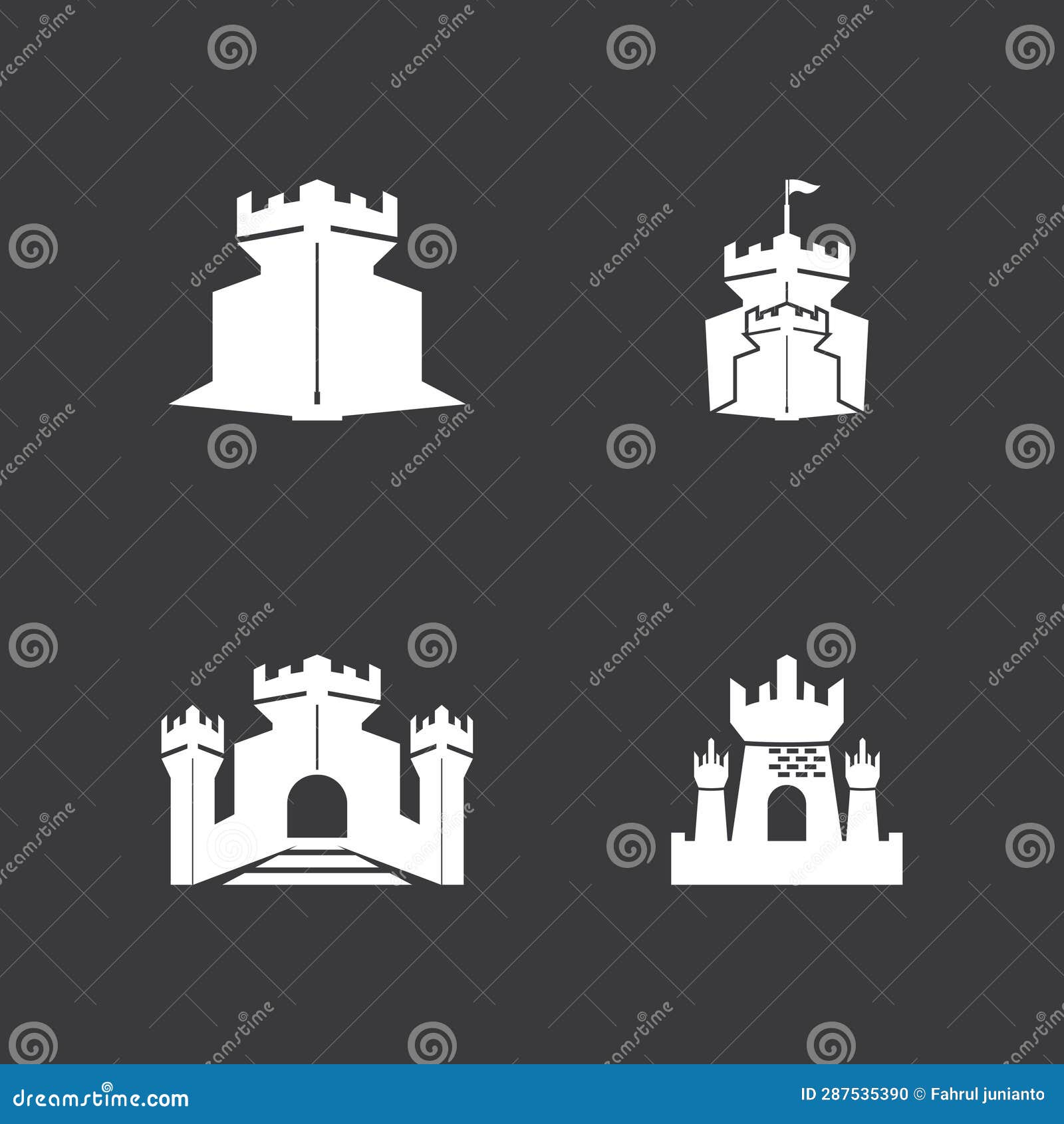 Castle Logo Vector Illustration Template Stock Illustration ...