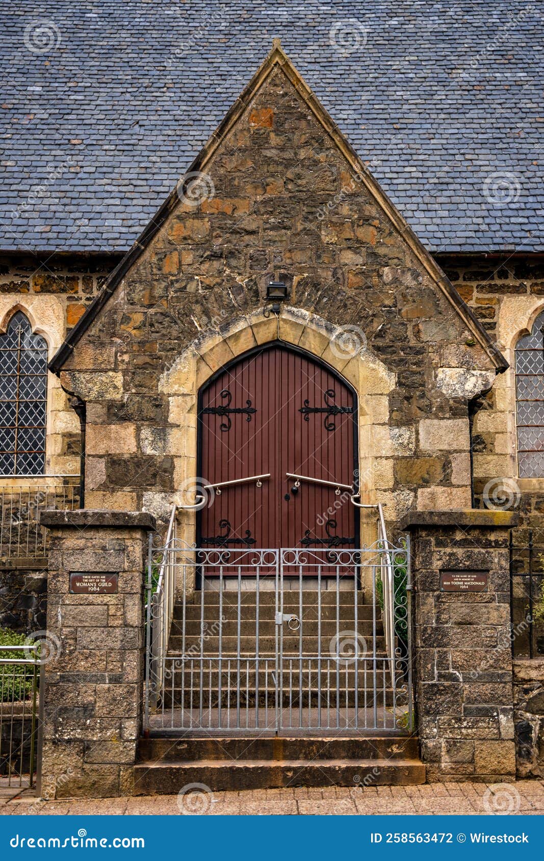 Castle Manor Front Door with Stone and Brick Stock Photo - Image of ...