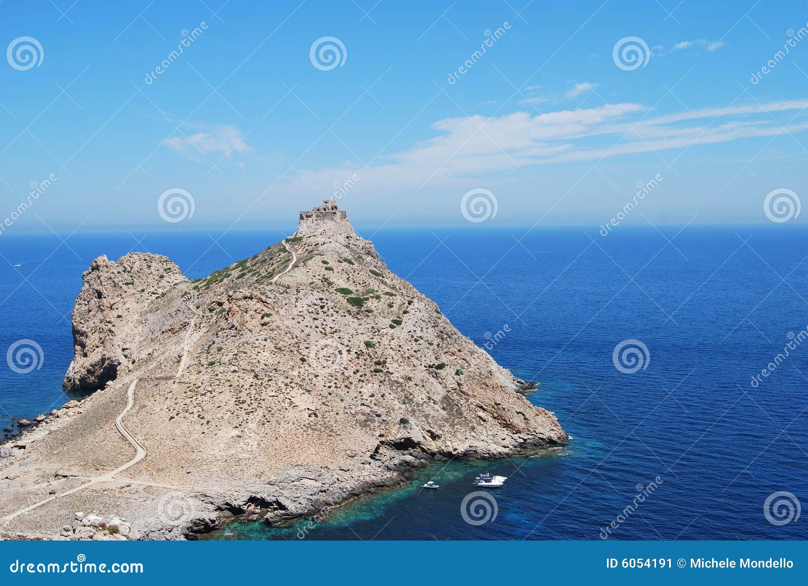Castle of Marettimo - Sicily Stock Image - Image of castle, blue: 6054191