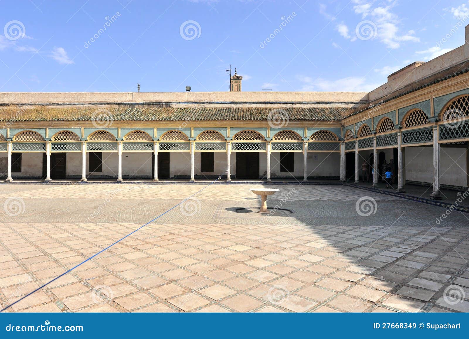 Castle in Marrakesh, Morocco Stock Image - Image of courtyard, castle ...
