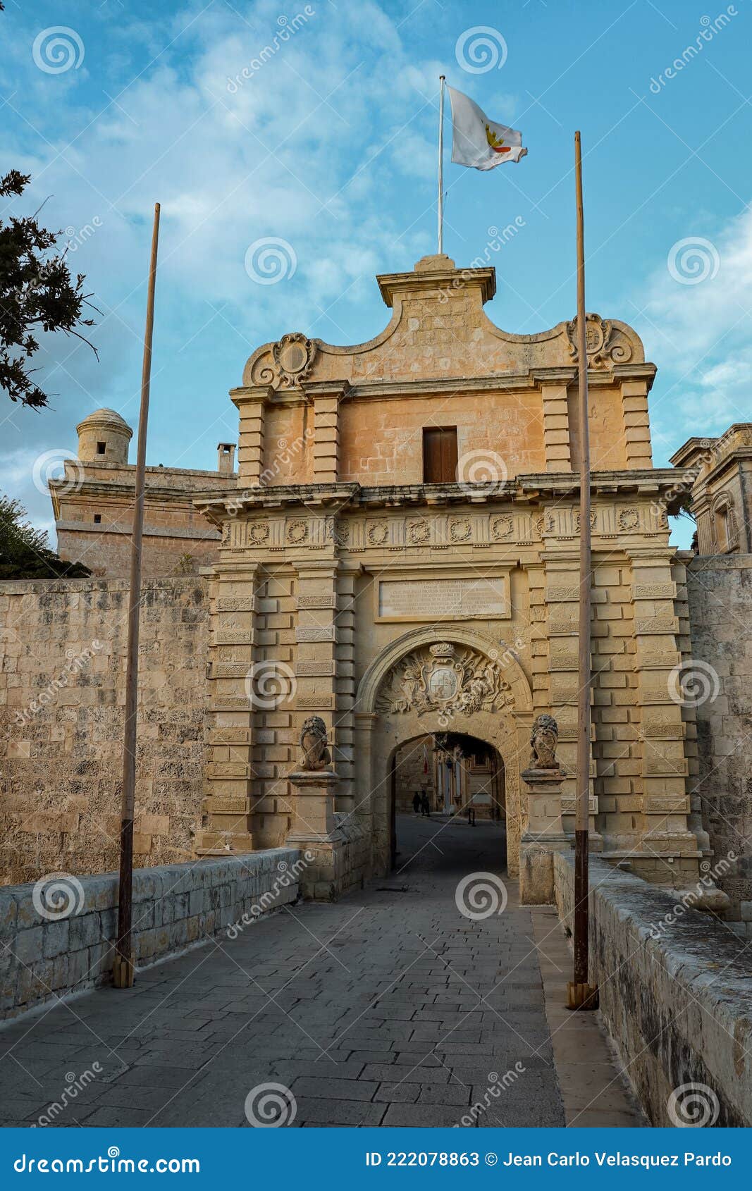 Castle Mdina Malta stock image. Image of mansion, government - 222078863