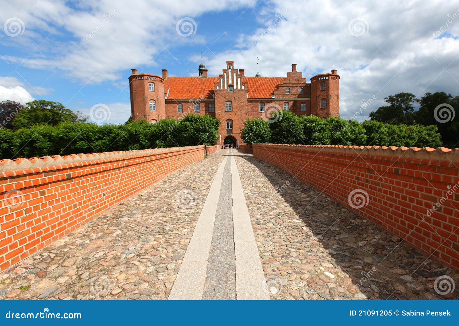 Castle, Medieval Fort in Denmark Stock Image - Image of power ...