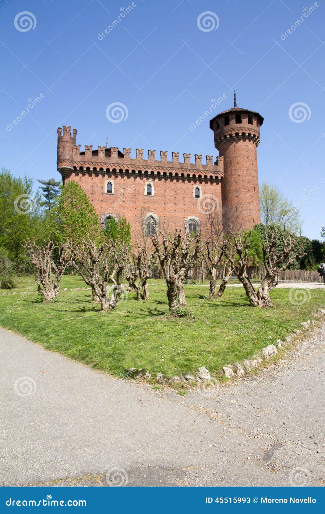 Castle of the Medieval Town, Turin, Italy Stock Image - Image of ...