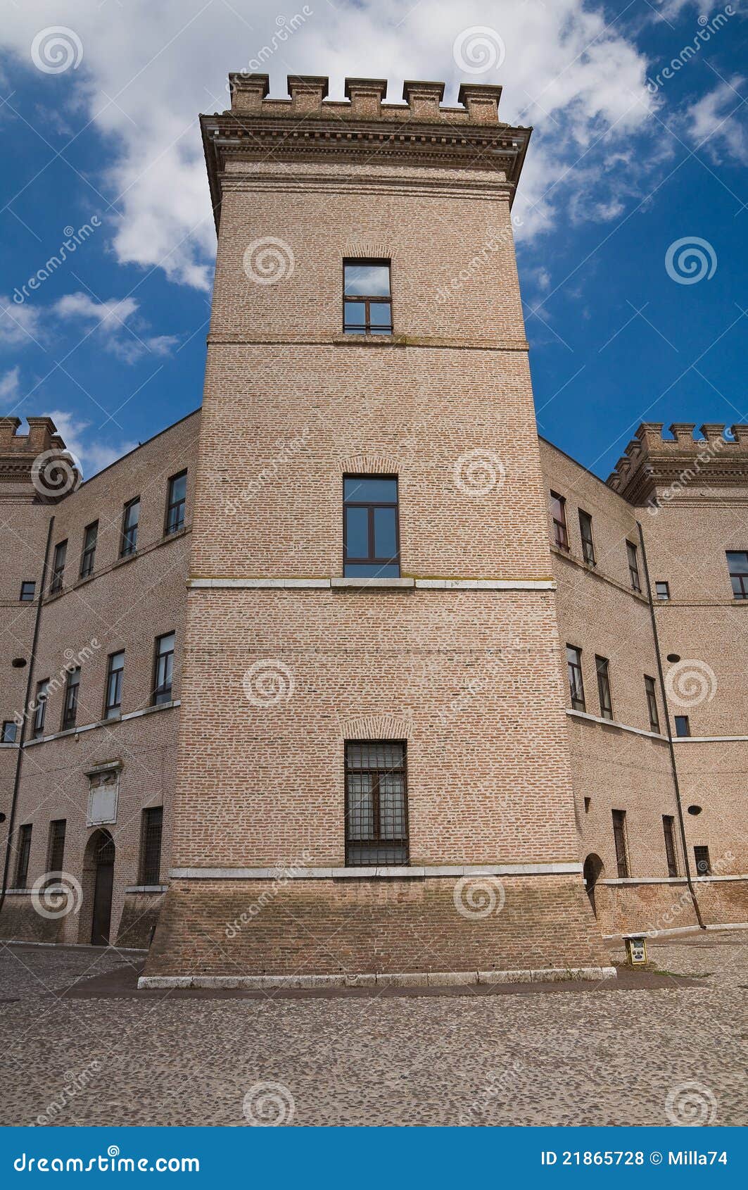 Castle of Mesola. Emilia-Romagna. Italy Stock Photo - Image of cloud ...