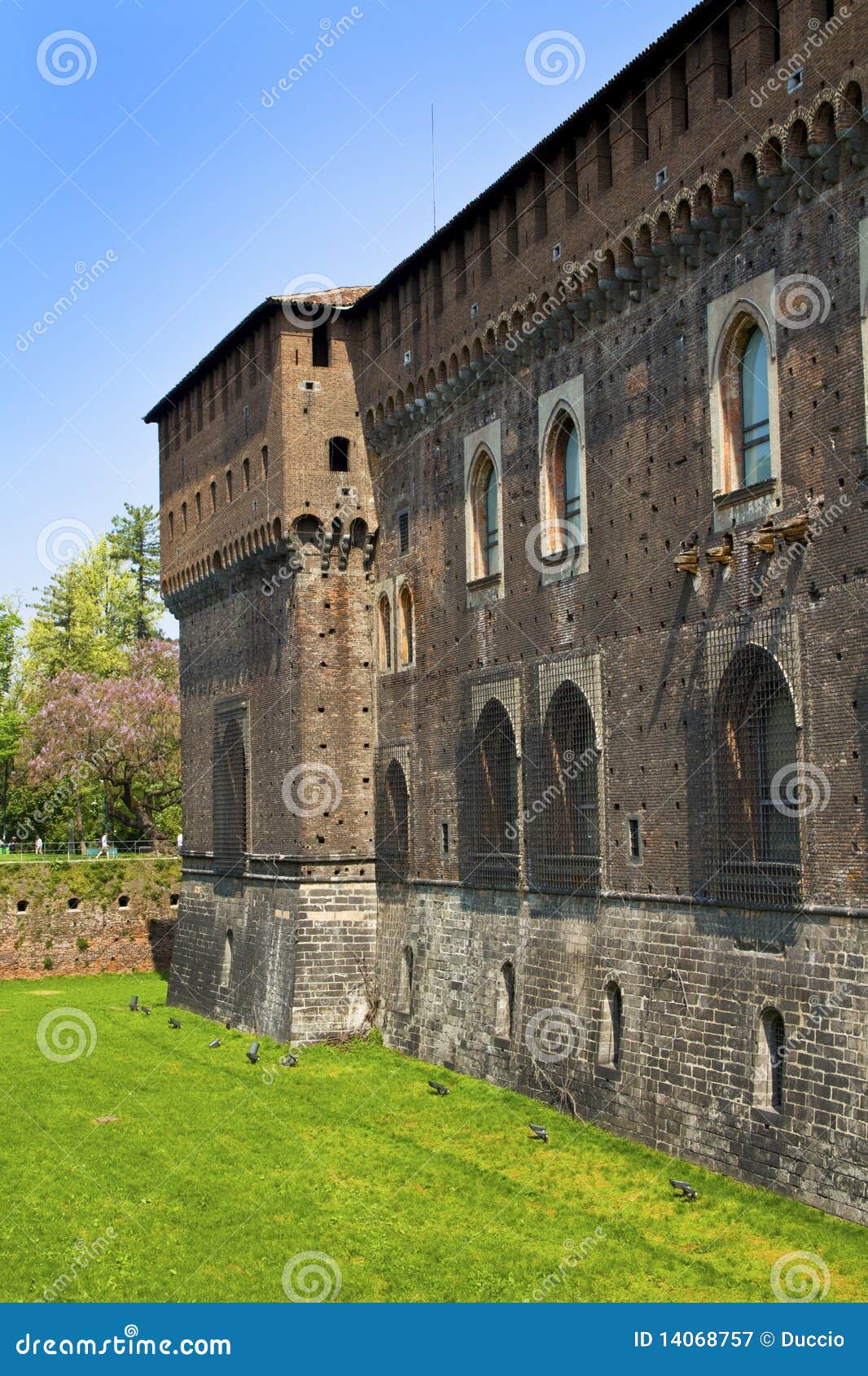 Castle in Milan stock image. Image of bastion, historical - 14068757