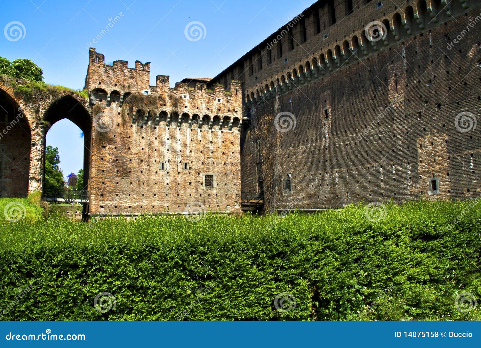 Castle in Milan stock photo. Image of walls, fortress - 14075158