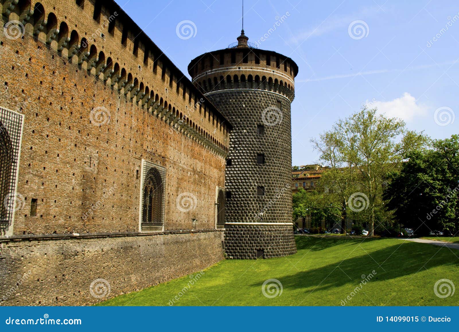 Castle in Milan stock image. Image of defensive, mansion - 14099015