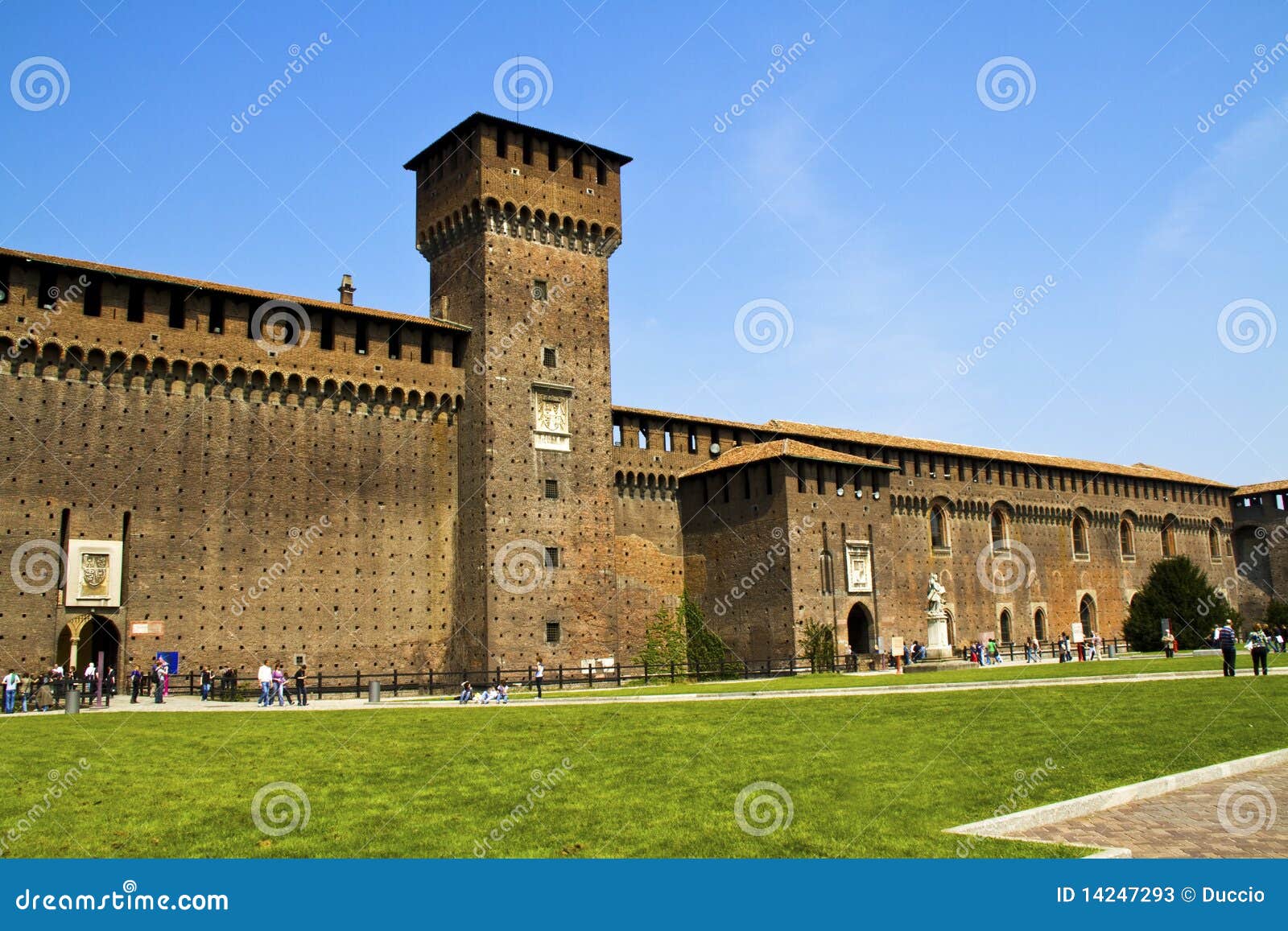 Castle in Milan stock image. Image of wall, tower, family - 14247293