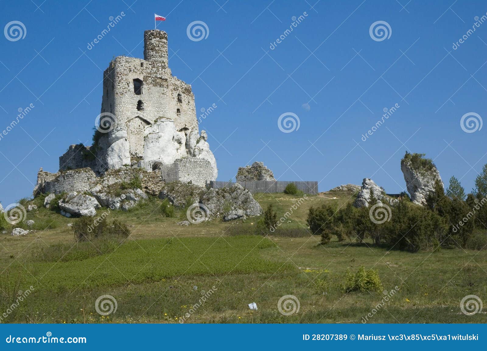Castle in Mirow, Poland stock image. Image of poland - 28207389