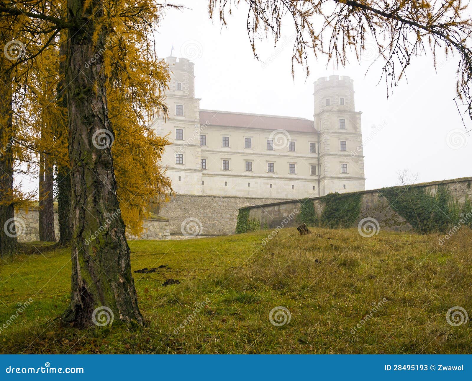 Castle in the mist stock image. Image of ancient, bricks - 28495193