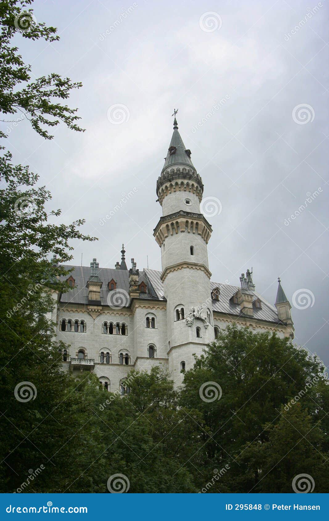 Castle in the mist stock photo. Image of hill, castle, fairytale - 295848