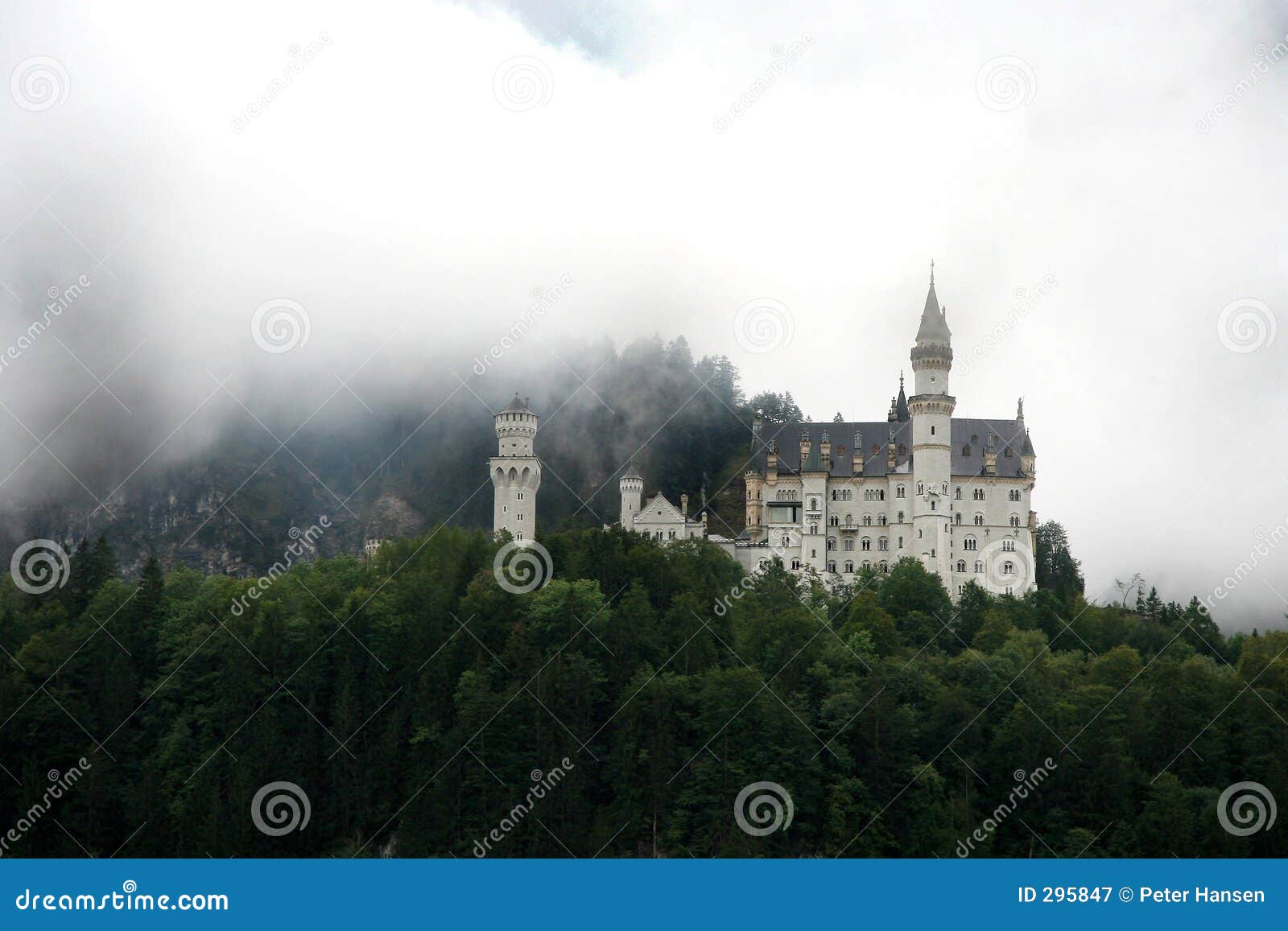 Castle in the mist II stock image. Image of hill, magical - 295847