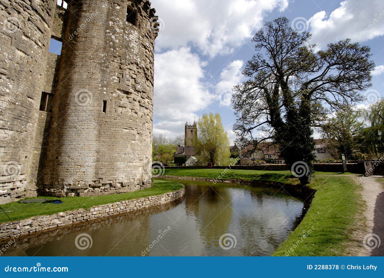 Castle and Moat stock photo. Image of rural, ruin, heritage - 2288378