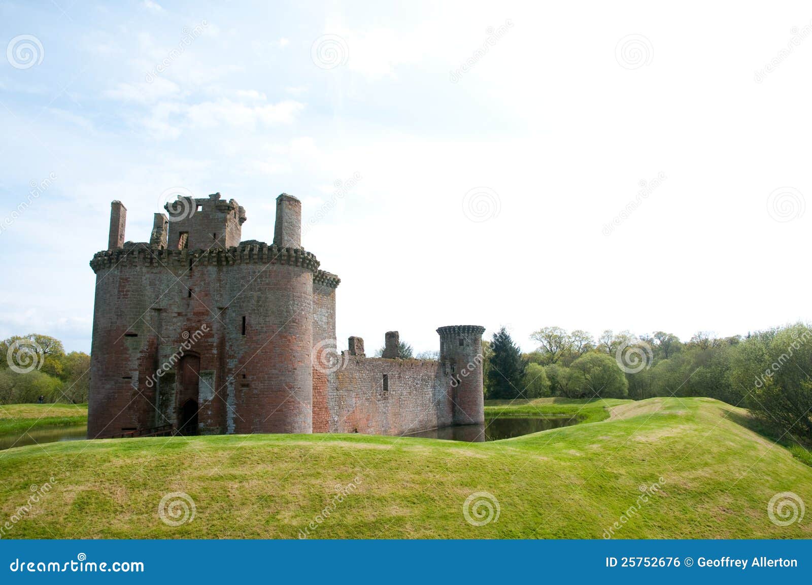 Castle on the moat stock photo. Image of fort, bricks - 25752676