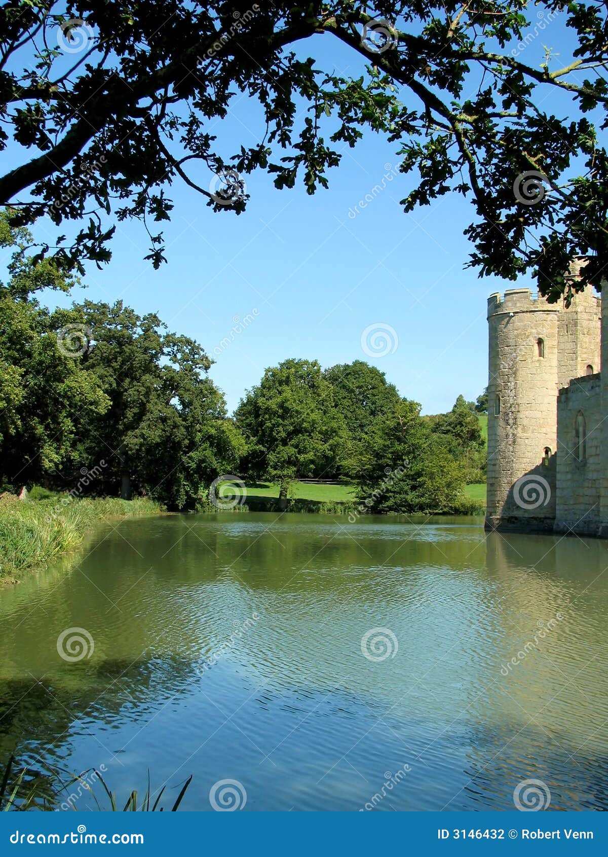 Castle Moat stock photo. Image of countryside, relax, rural - 3146432