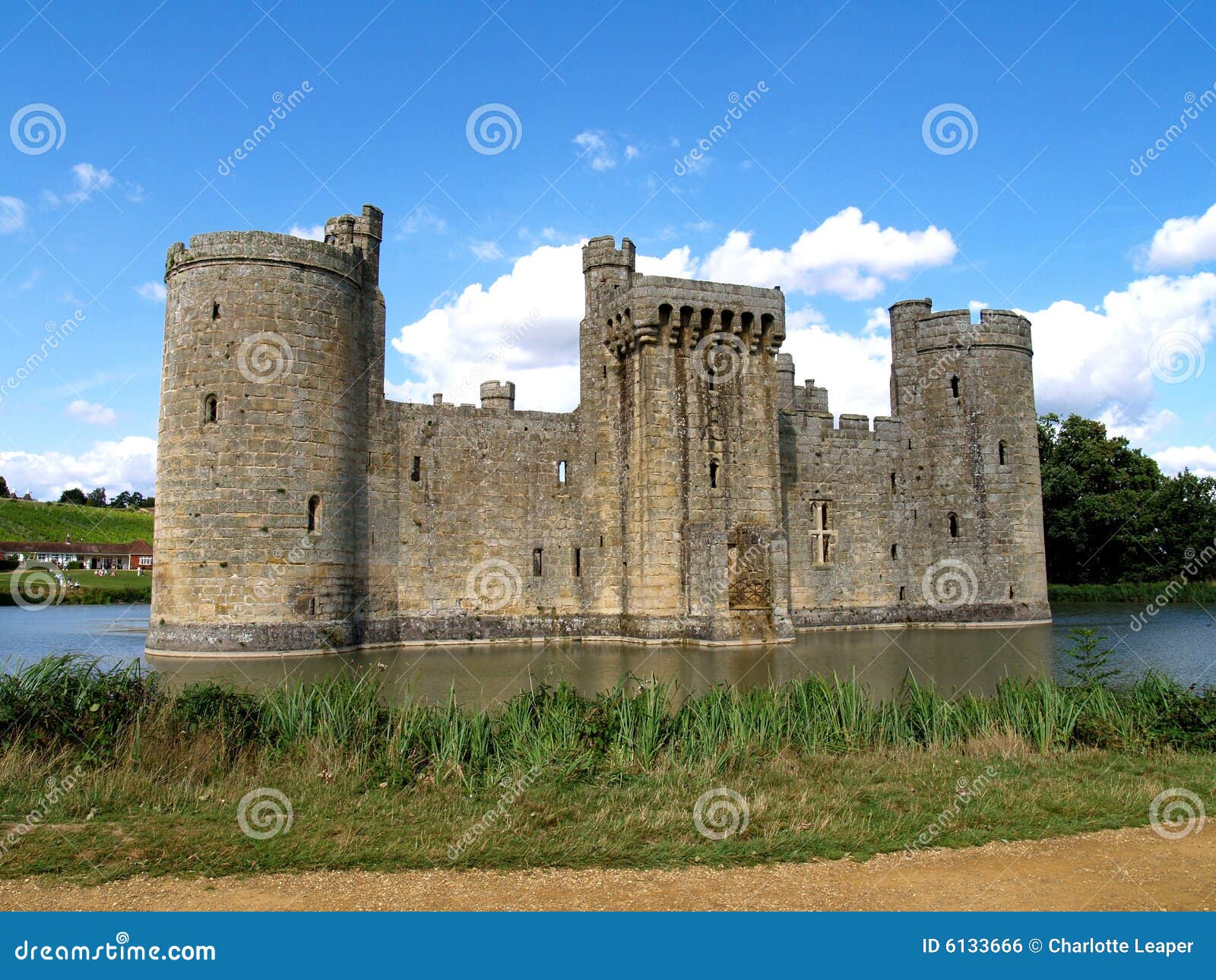 Castle and Moat stock photo. Image of medieval, people - 6133666