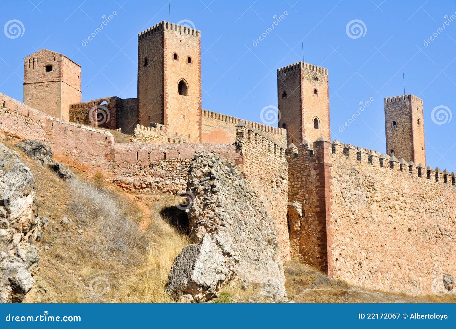 Castle of Molina De Aragon. Guadalajara Stock Image - Image of landmark ...