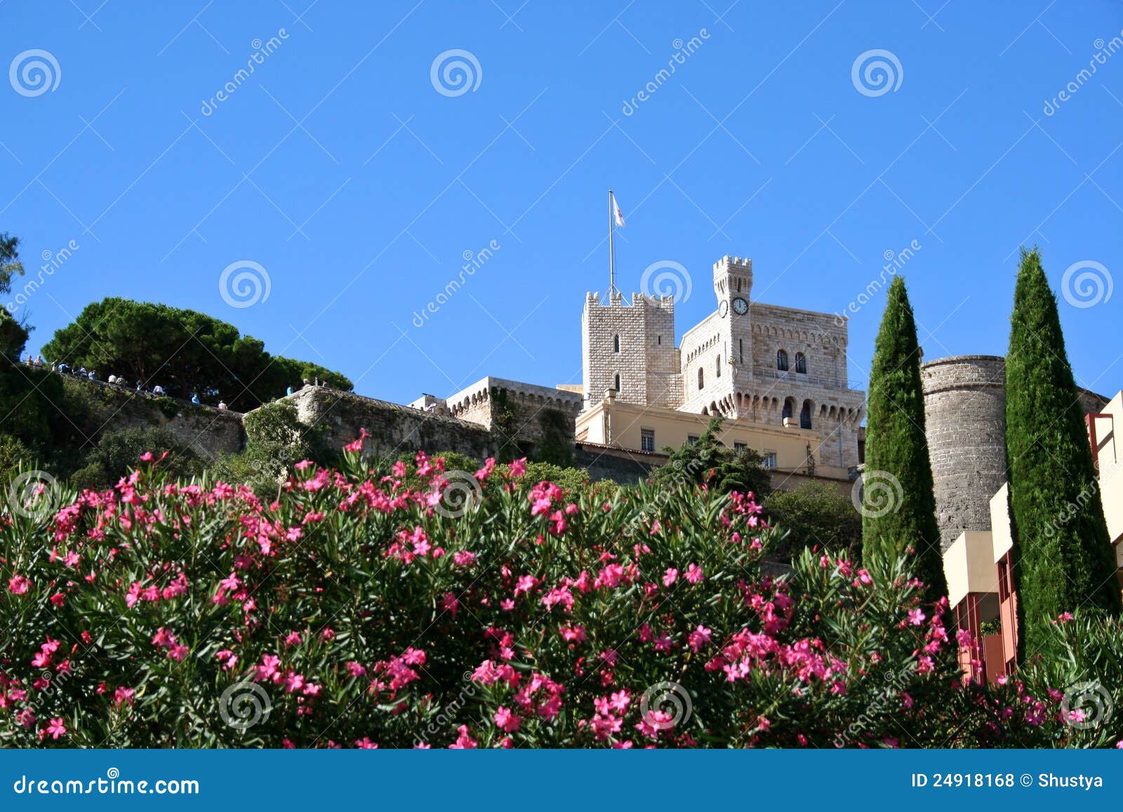 Castle in Monaco stock photo. Image of calm, garden, fortification ...