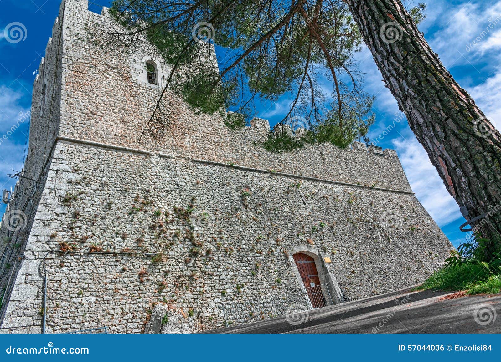 Castle monforte stock photo. Image of tree, perspective - 57044006