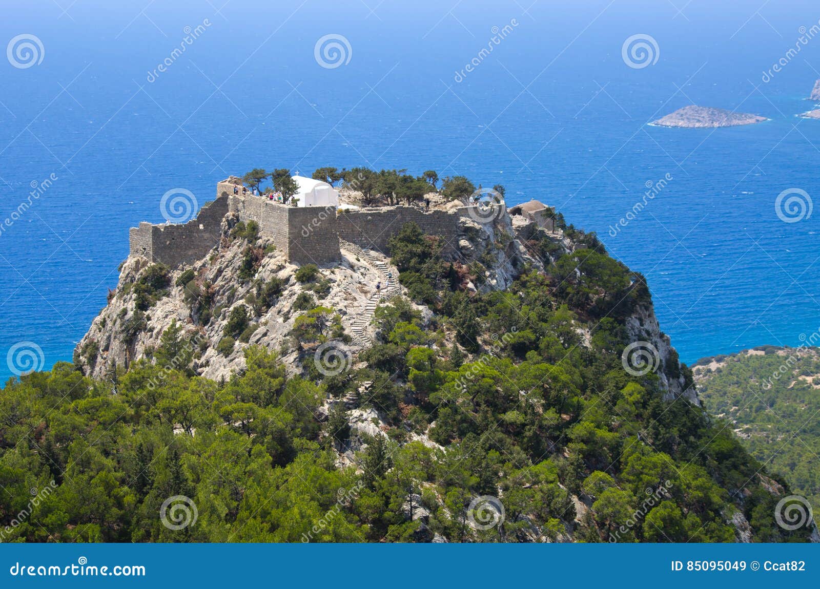 Castle of Monolithos, Rhodes Island, Greece Stock Image - Image of ...